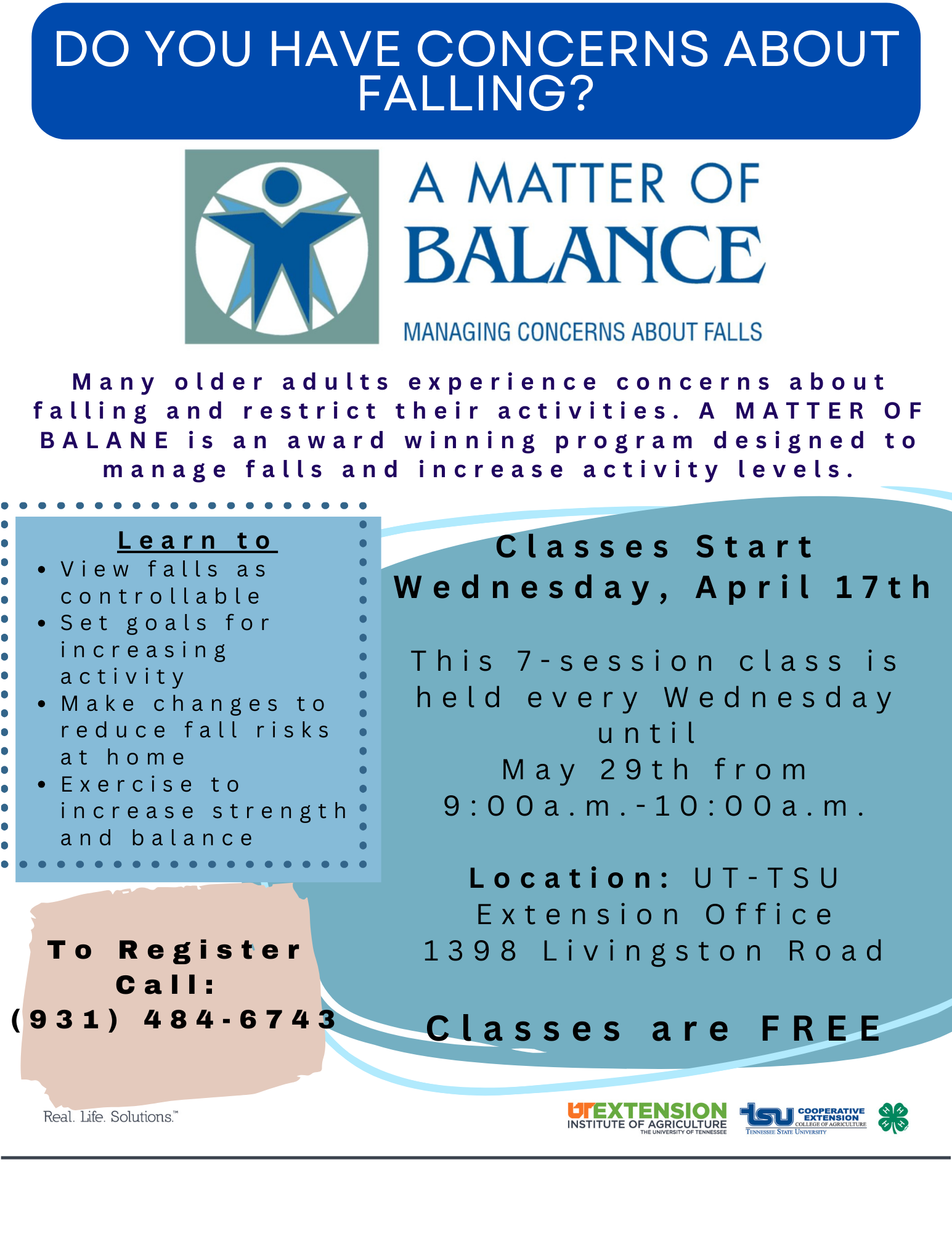 A Matter of Balance | Cumberland County