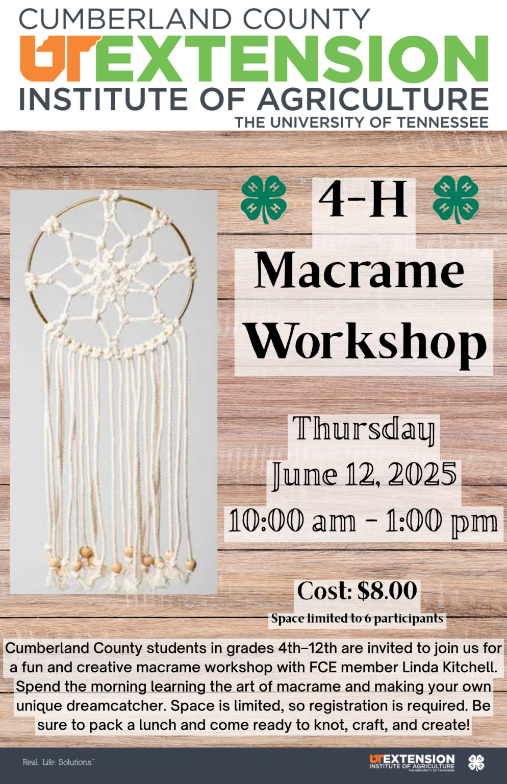4-H Macrame Workshop | Cumberland County